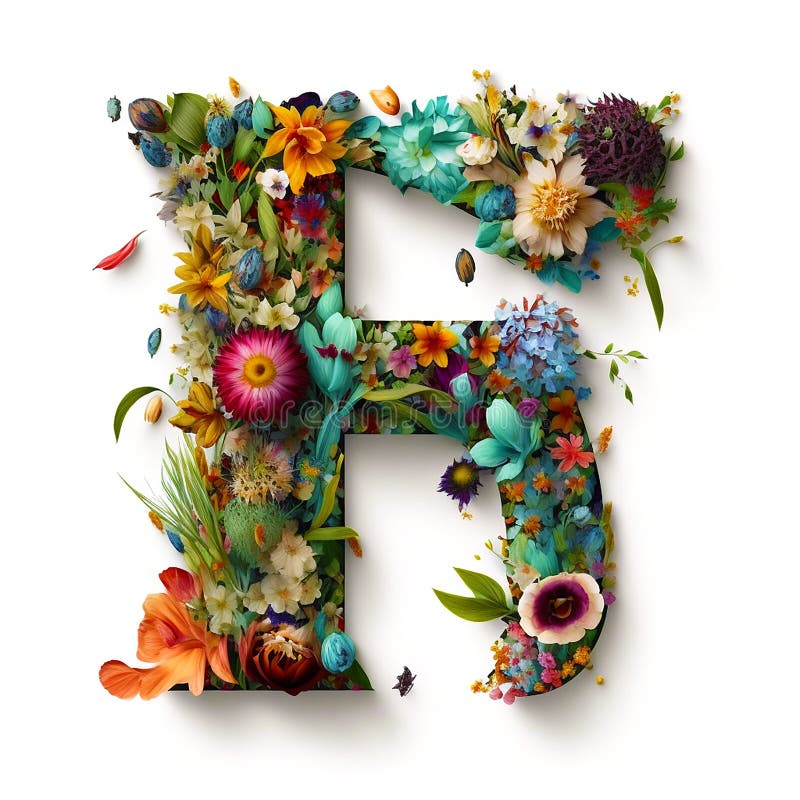 Decorated Alphabet Letter Created with Generative Ai Stock Illustration ...
