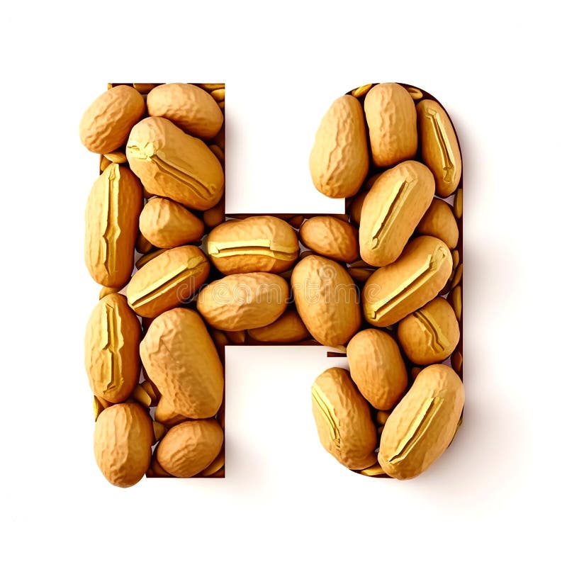 Decorated Alphabet Letter H Created with Generative Ai Stock ...
