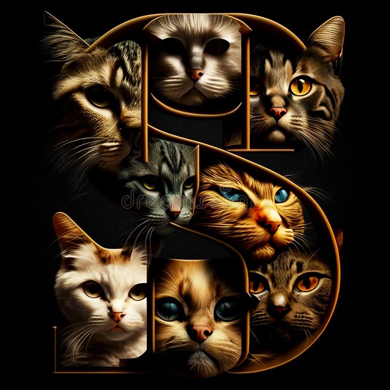 Decorated Alphabet Letter S Created with Generative Ai Stock ...