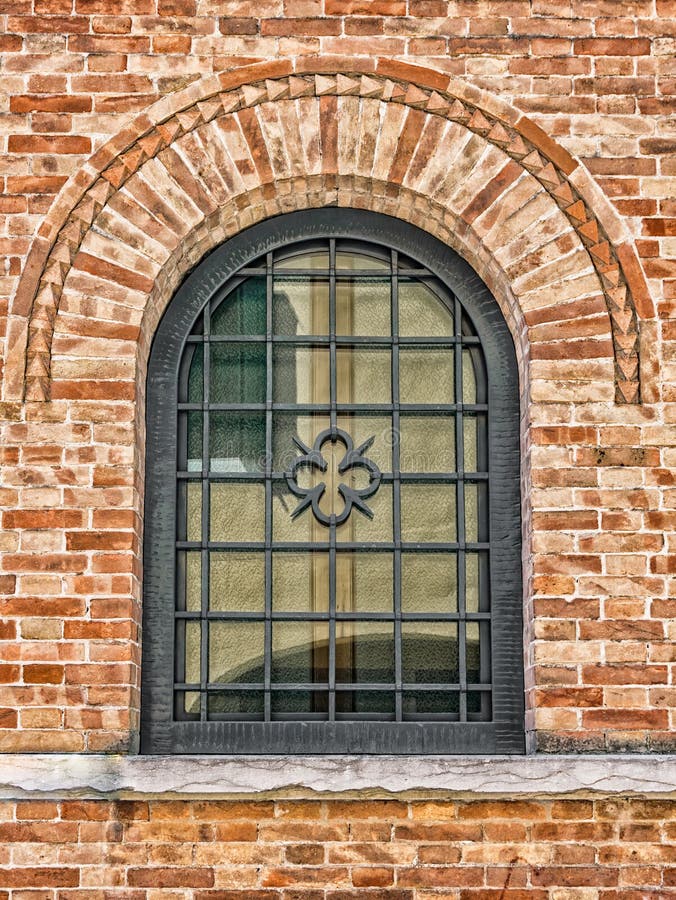 Decorated Arched Windows of a Medieval Building. Stock Photo - Image of ...