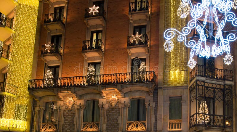 Decorated building stock image. Image of lights, illumination - 31263677