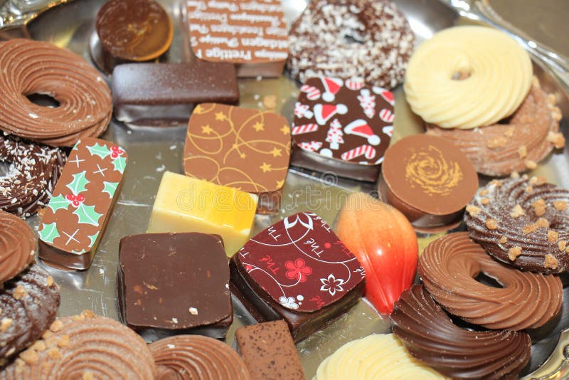 Decorated Christmas Chocolates Stock Image - Image of sweat, sugar ...