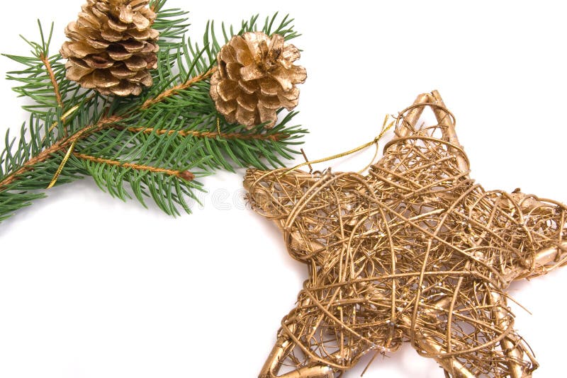 Decorated christmas star stock image. Image of isolated - 7262877