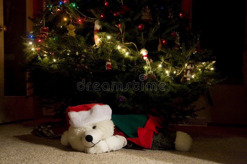 Decorated Christmas tree stock image. Image of indoor - 46289591