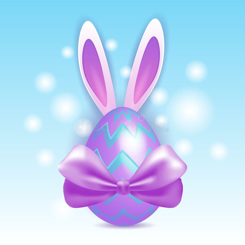 Decorated Colorful Eggs Rabbit Easter Holiday Symbols Greeting Card ...