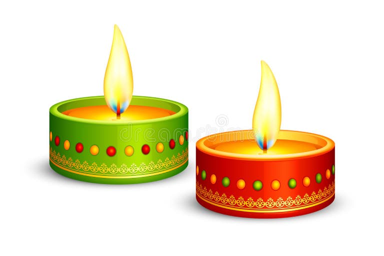 Decorated Diya stock vector. Illustration of ceremony - 26470422