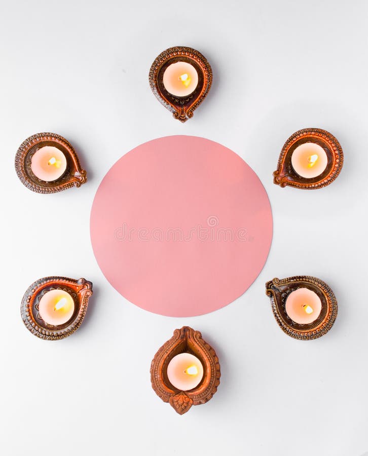 Decorated Diya Photo for Indian Festivals. Stock Photo - Image of ...