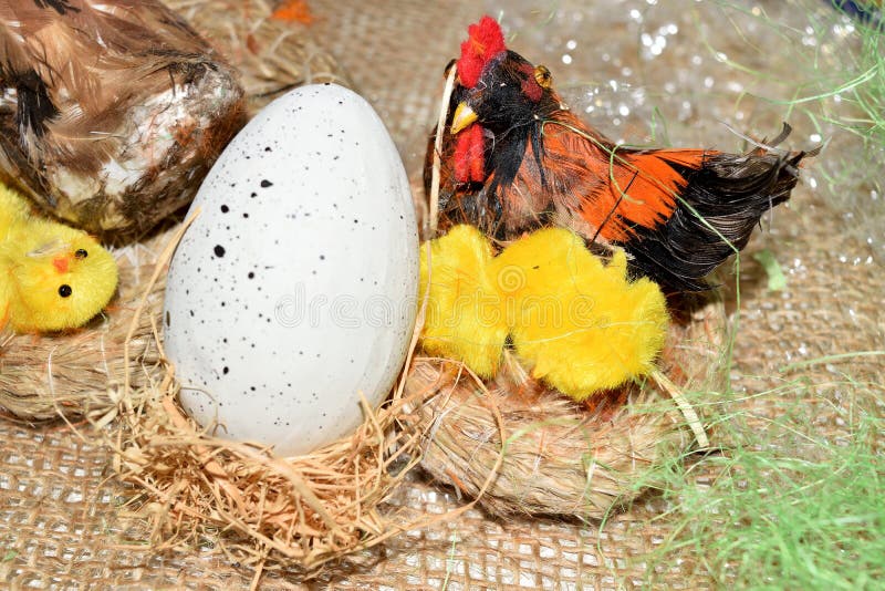 Decorated egg with chick stock image. Image of chick - 88950479