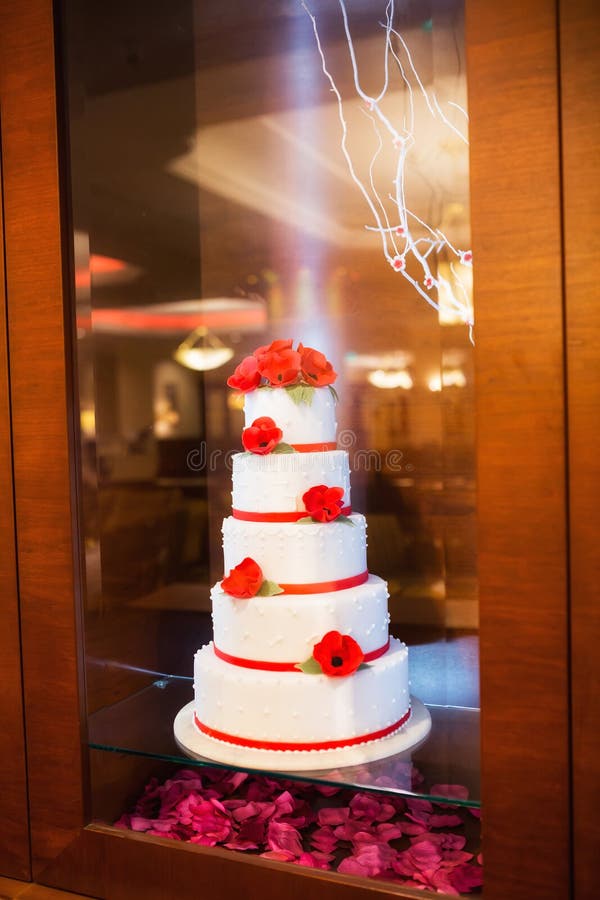 Decorated five floors cake stock photo. Image of pastry - 36145032