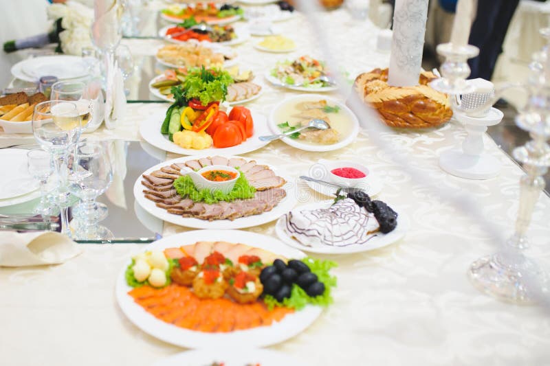 Decorated Food Table stock photo. Image of dining, chair - 30614198