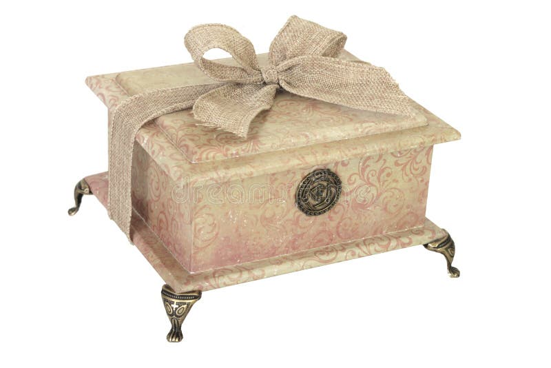 Decorated Gift Box stock photo. Image of isolated, retro - 73780074