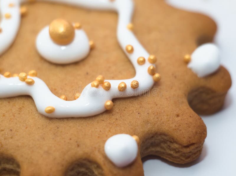 Decorated Gingerbread Closeup Stock Photo - Image of creativity ...
