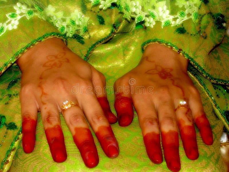Decorated Hands stock photo. Image of kampung, traditional - 1594054