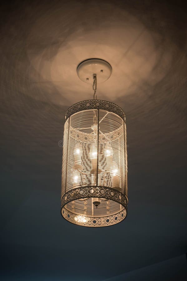 Decorated Lamps Ceiling Light Stock Photo - Image of hanging, classic ...