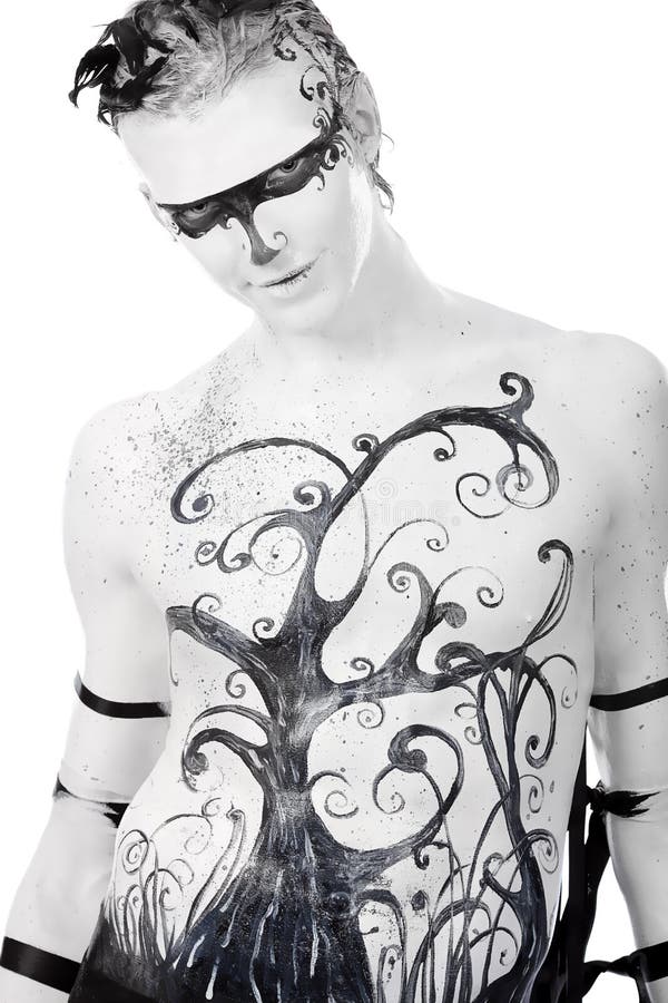 Decorated model stock photo. Image of enigma, bodypainting - 10866378