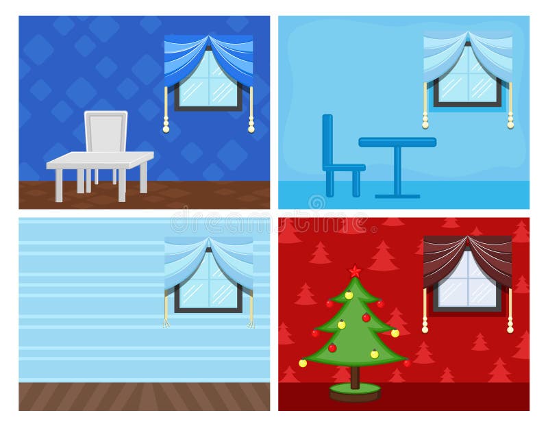 Decorated Modern House Interior Designs for Occasions Stock Vector ...