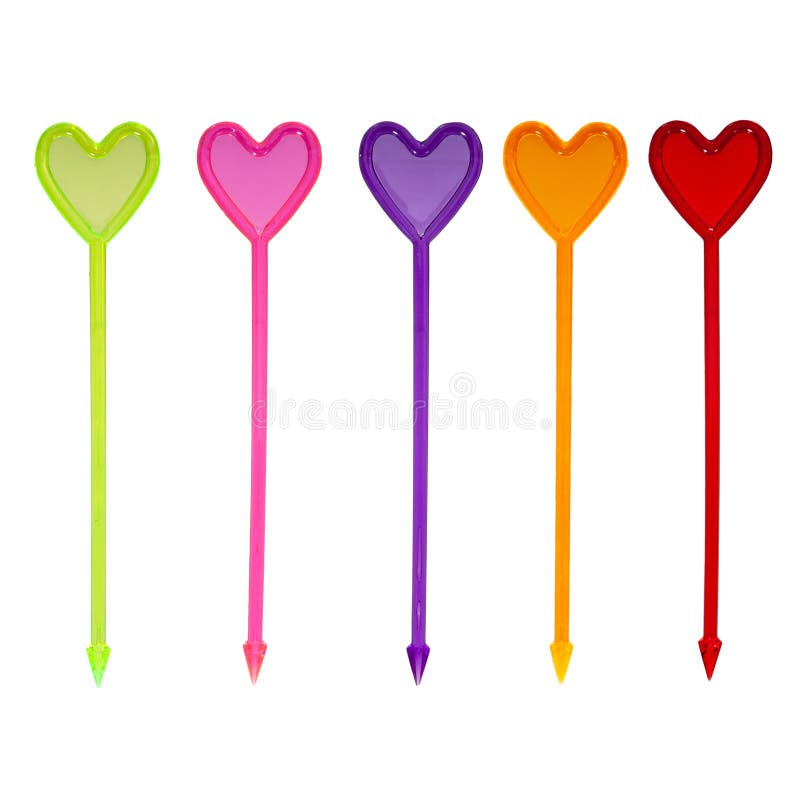 Decorated with Multi-colored Transparent Cocktail Sticks in the Shape ...