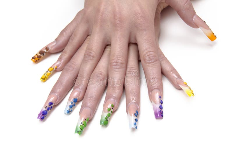 Decorated nails stock image. Image of beautiful, girl - 38188771