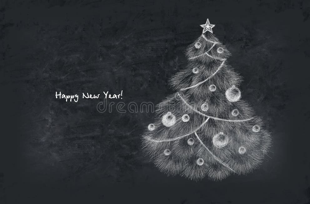 Decorated New Year Tree stock illustration. Illustration of colors ...