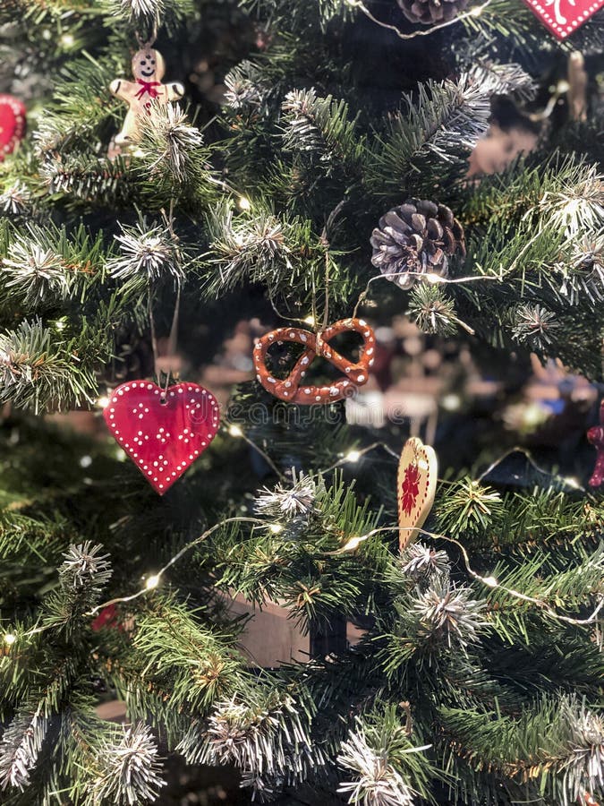 Decorated Noel Tree As a Background for New Year Stock Photo - Image of ...