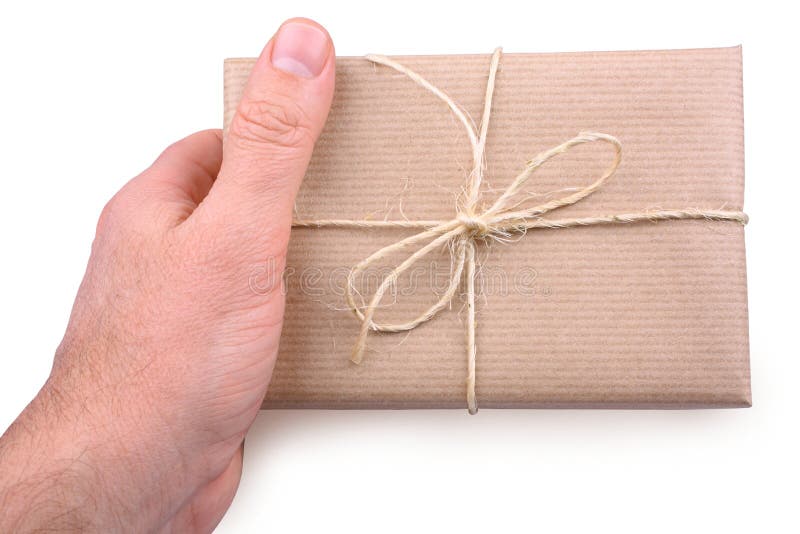 Decorated Packet in Her Hand Stock Image - Image of cord, merchandise ...