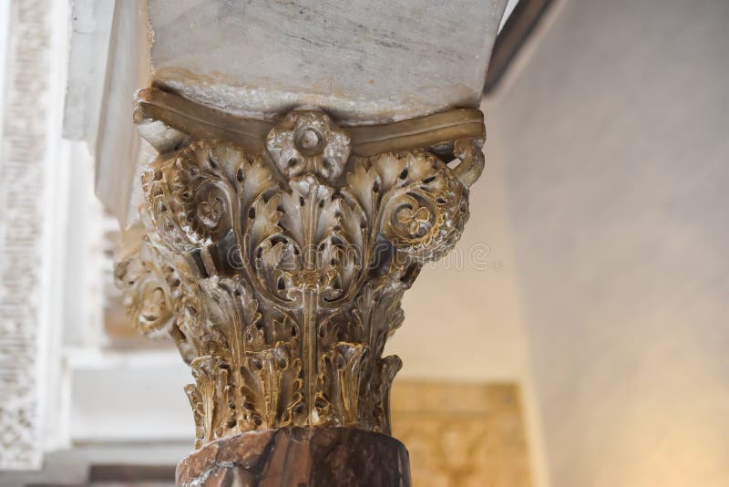 Decorated pillar detail. stock image. Image of decoration - 79811213
