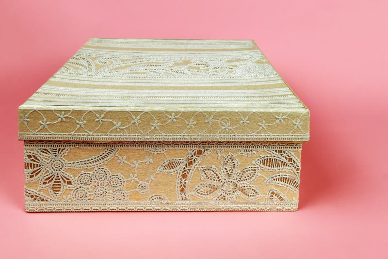 Angled Box on a Pink Background Stock Photo - Image of close, design ...