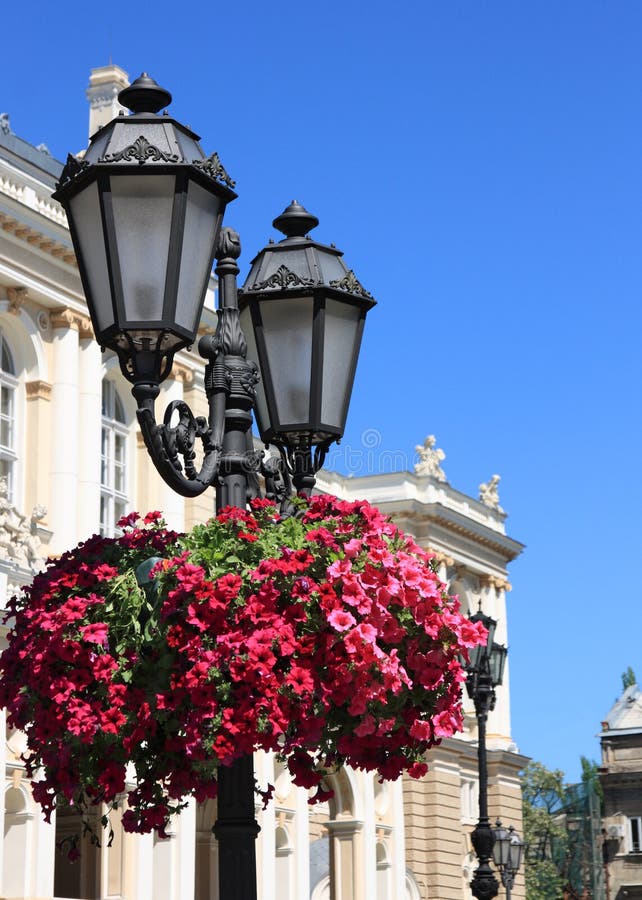 Decorated street light stock image. Image of morning - 19681411
