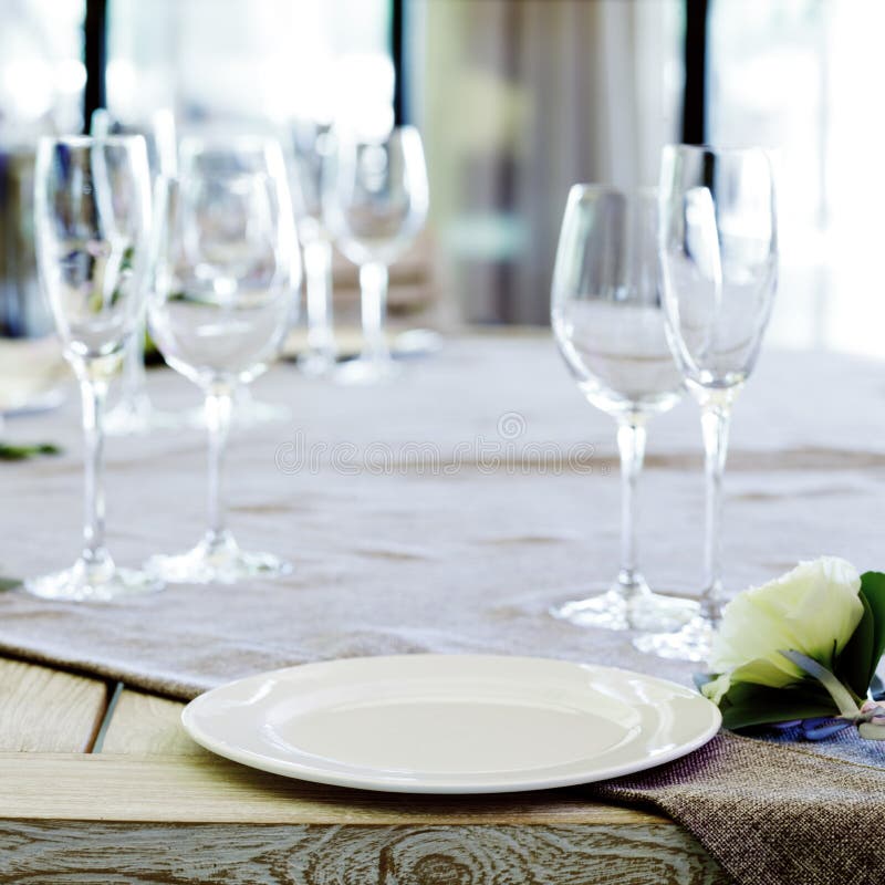 Decorated table stock photo. Image of industry, arranging - 42833414