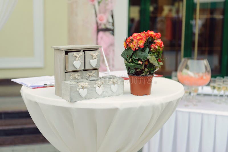 Decorated Table for Ceremony Stock Photo - Image of petal, fashion ...