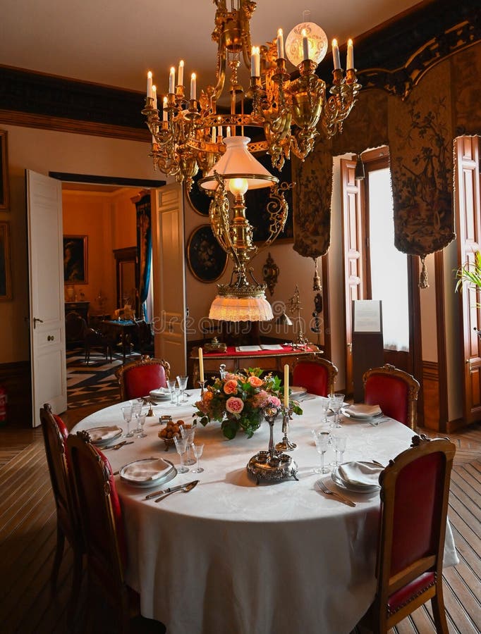 Decorated Table in Cerralbo Museum in Madrid, Spain Editorial Stock ...