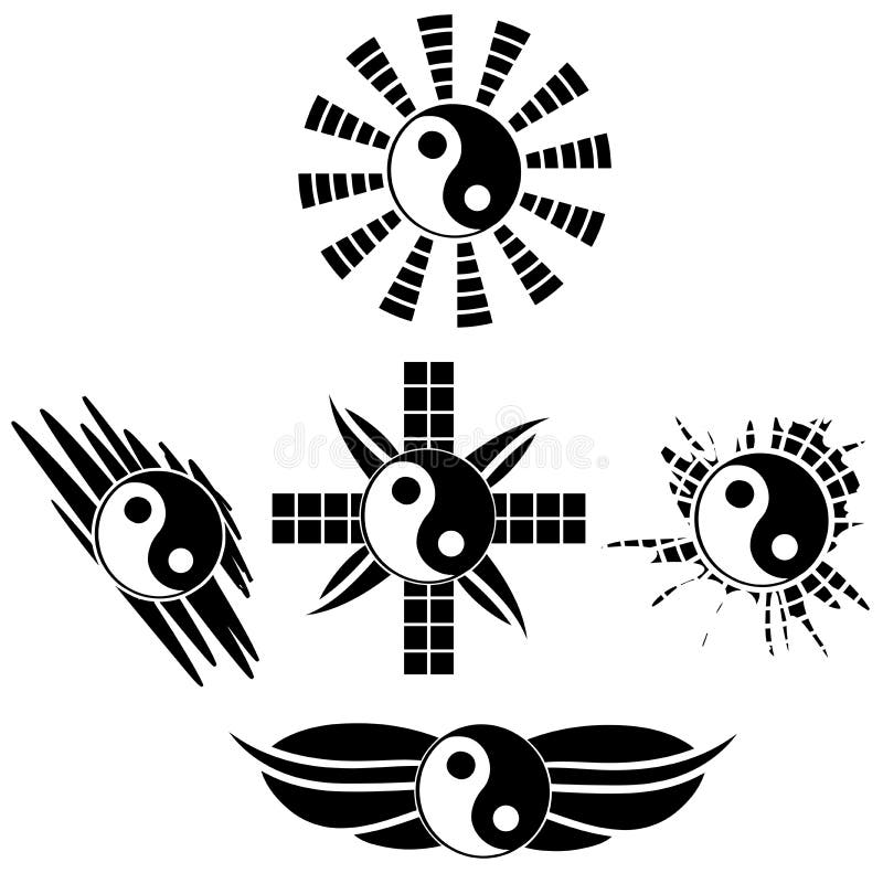 Decorated tao isolated stock illustration. Illustration of colorful ...