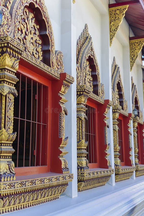 Windows of Temple in Chiang Mai, Thailand Stock Photo - Image of asia ...