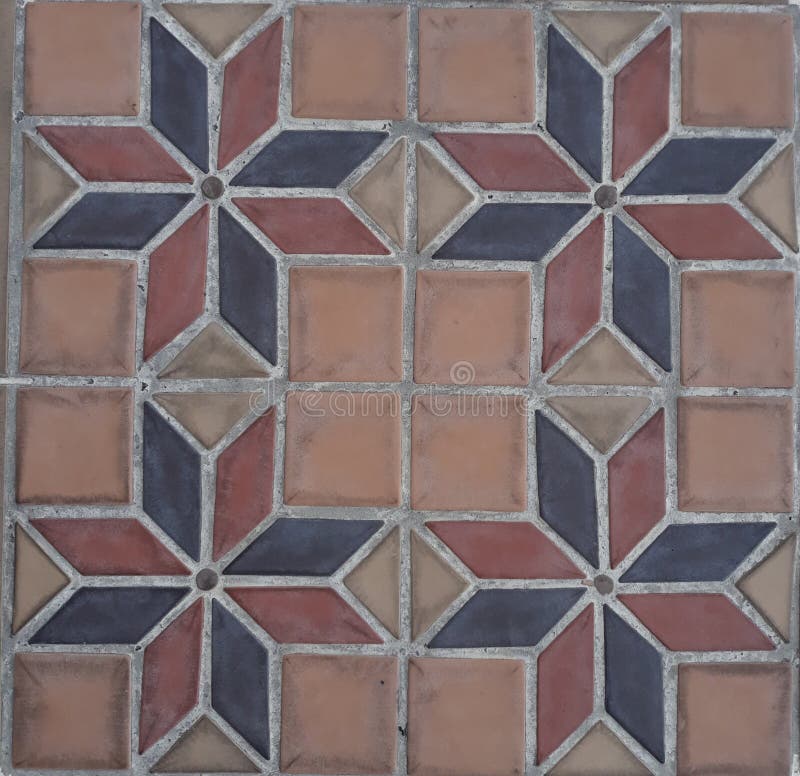 Decorated Tile with Squares Stock Image - Image of decorated, squares ...