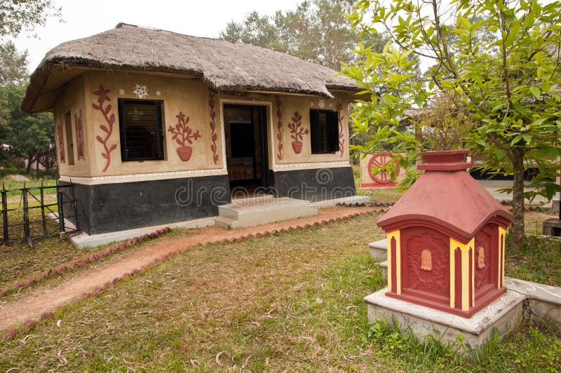 Decorated village hut stock image. Image of simple, cottage - 28717103