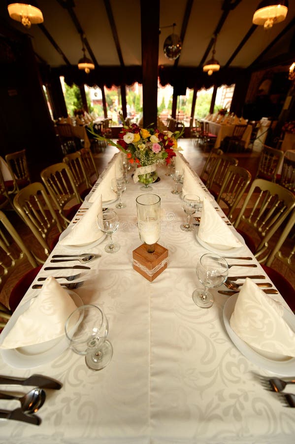 Decorated wedding table stock photo. Image of formal - 88988814