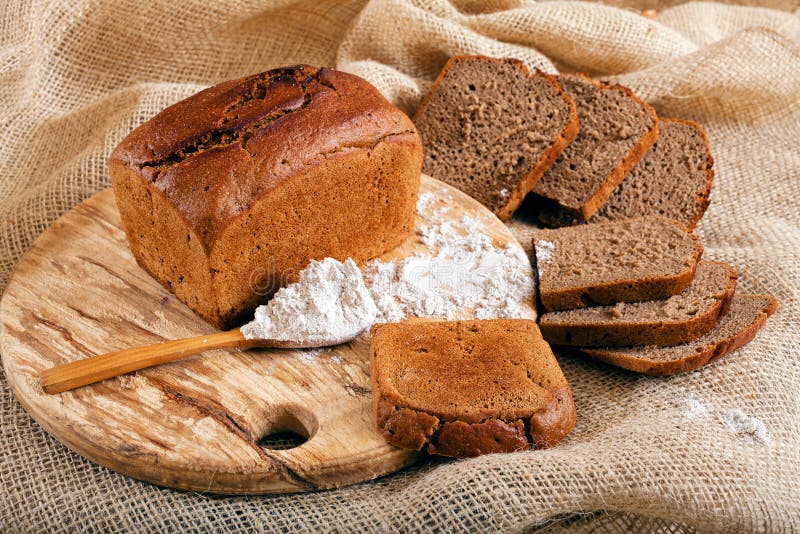 Decorated with Wholemeal Bread Stock Photo - Image of food, breakfast ...