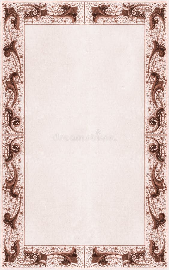 Decoratief frame - sepia stock illustratie. Illustration of kader - 311009