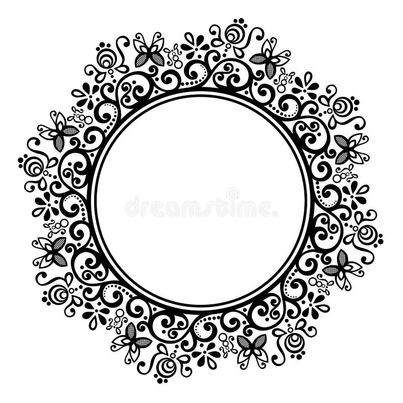 Decoratief Rond Kader vector illustratie. Illustration of ontwerp ...