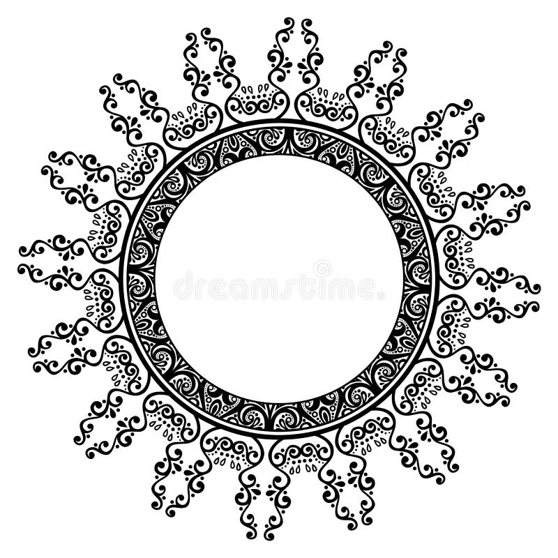 Decoratief Rond Kader vector illustratie. Illustration of vorst - 35235395