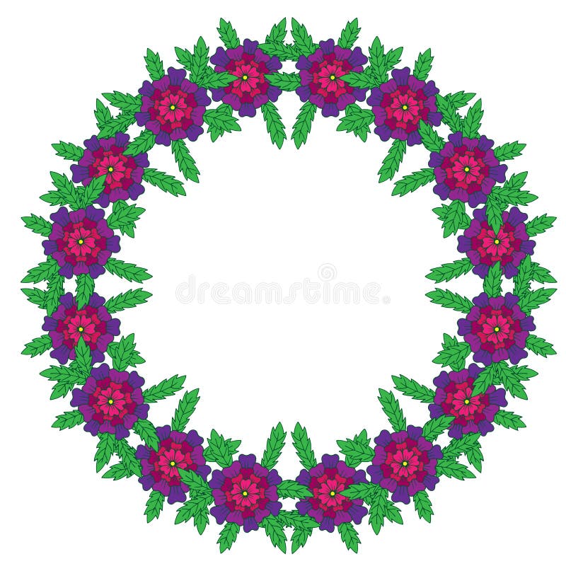 Ronde Kroon Met Groene Bladeren Vector Illustratie - Illustration of ... Ronde Kroon Met Groene Bladeren Vector Illustratie - Illustration of ...