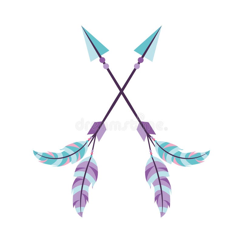 Decoratieve Pijlen Met De Stijl Van Verenboho Vector Illustratie ...