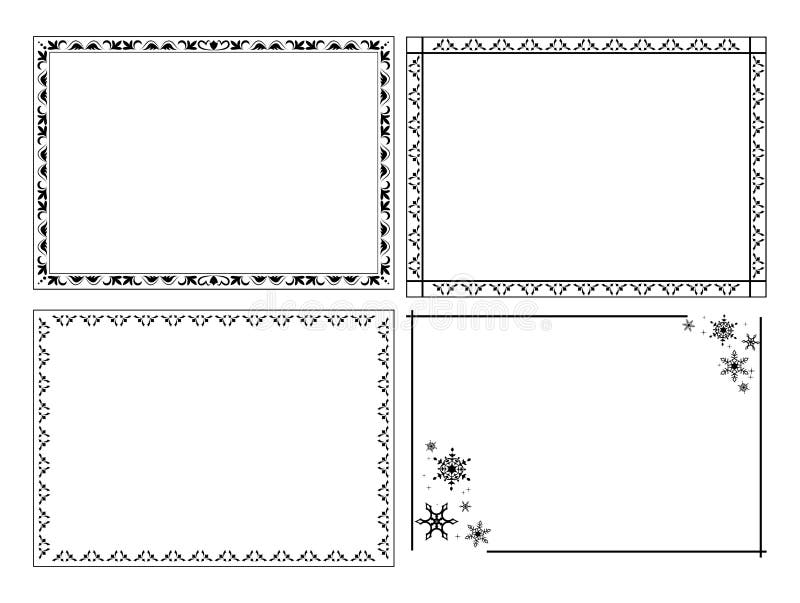Decoratieve Sierkaders - Reeks Vector Illustratie - Illustration of ...