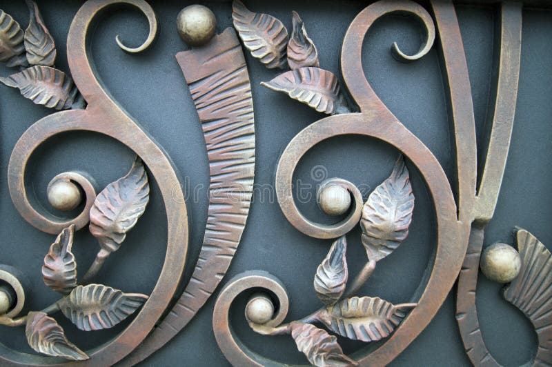 Decorating with Beautiful Forged Metal Gate Products Stock Image ...