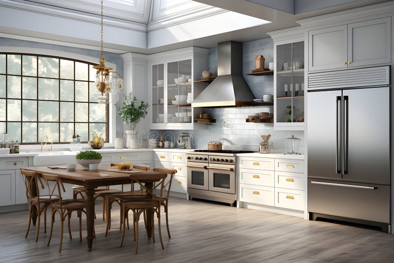 Decorating a Beautiful Kitchen of Timeless Classic Style Integrate ...