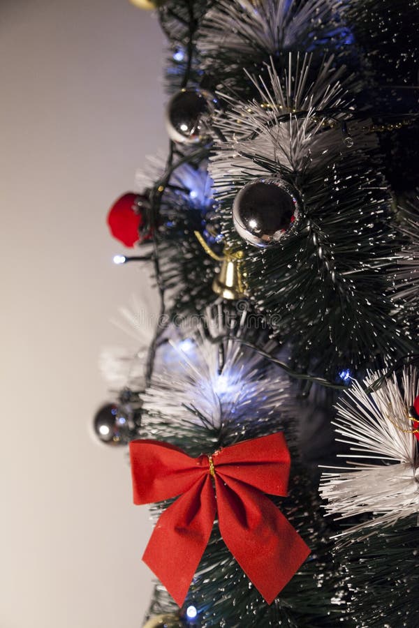 Decorating a Christmas Tree with a Red Loop, Creating a Beautiful and ...