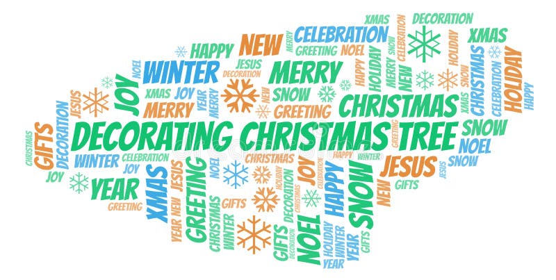Christmas Tree Word Cloud Stock Illustrations – 704 Christmas Tree Word ...