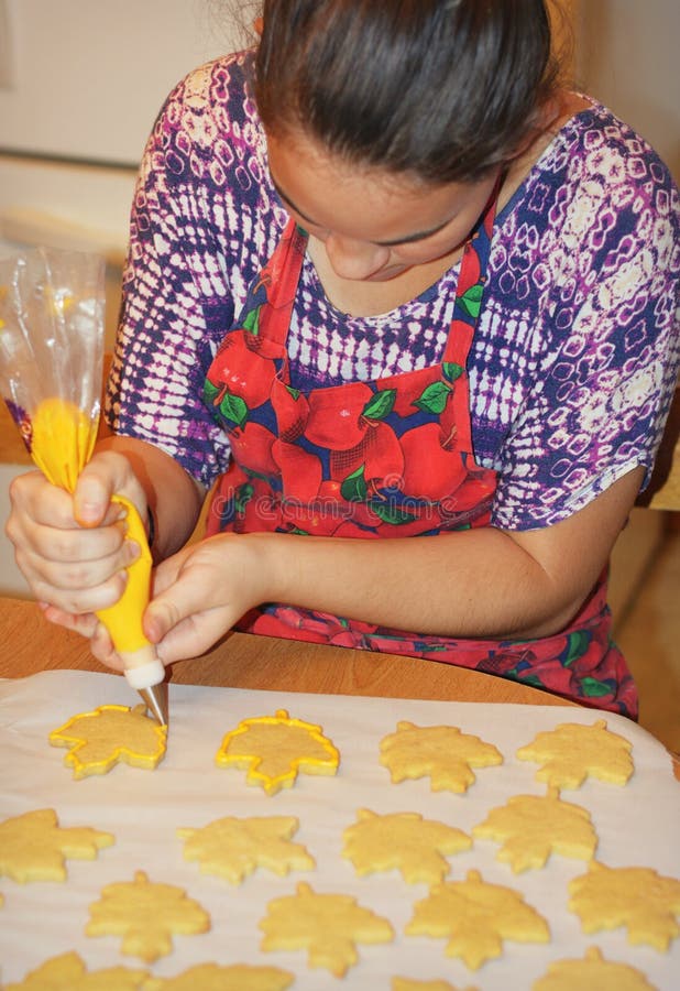 Decorating Cookies stock photo. Image of sugar, leaf - 78955656