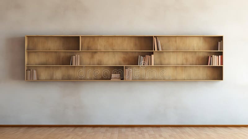Decorating Empty Wall Space Above Modern Bookcase Ideas Stock ...