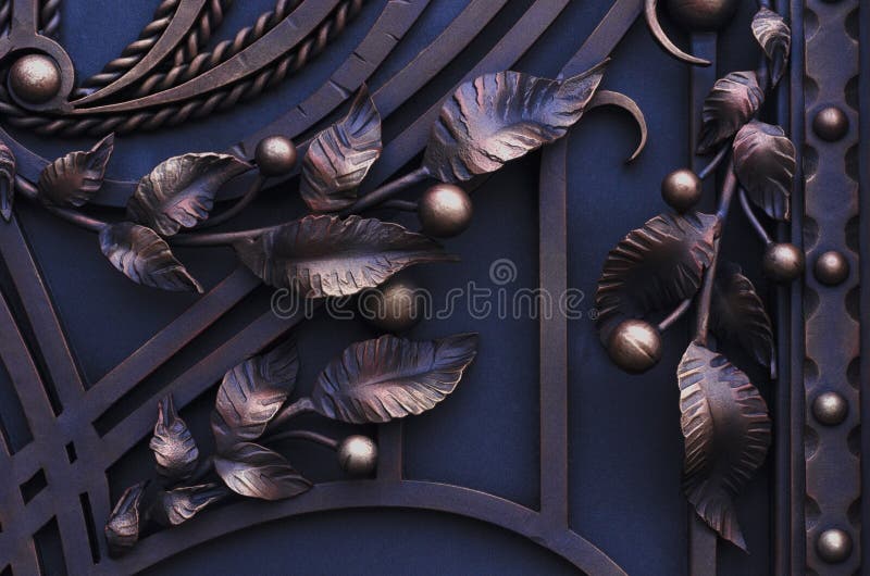 Decorating Forged Metal Gates, Beautiful Items Stock Photo - Image of ...